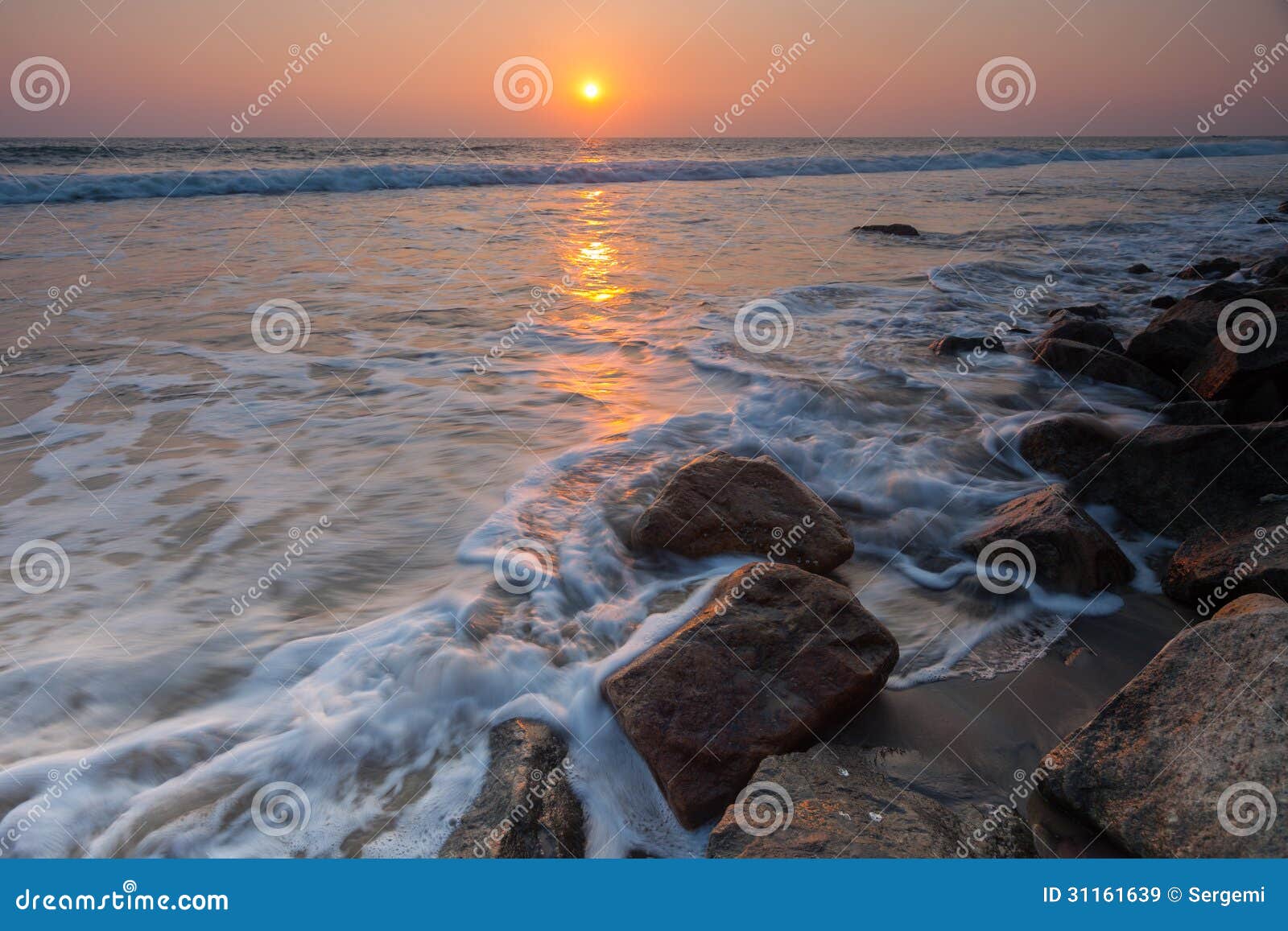 The ocean at sunset stock image. Image of tourism, space - 31161639