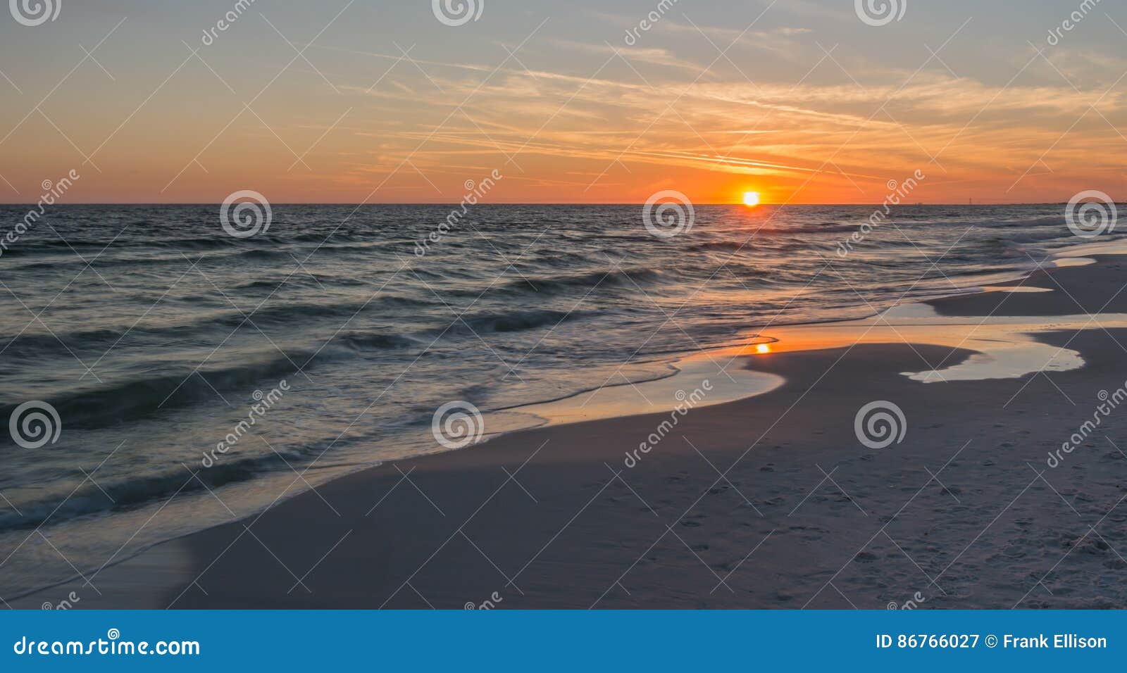 Ocean sunset stock image. Image of waves, water, beach - 86766027