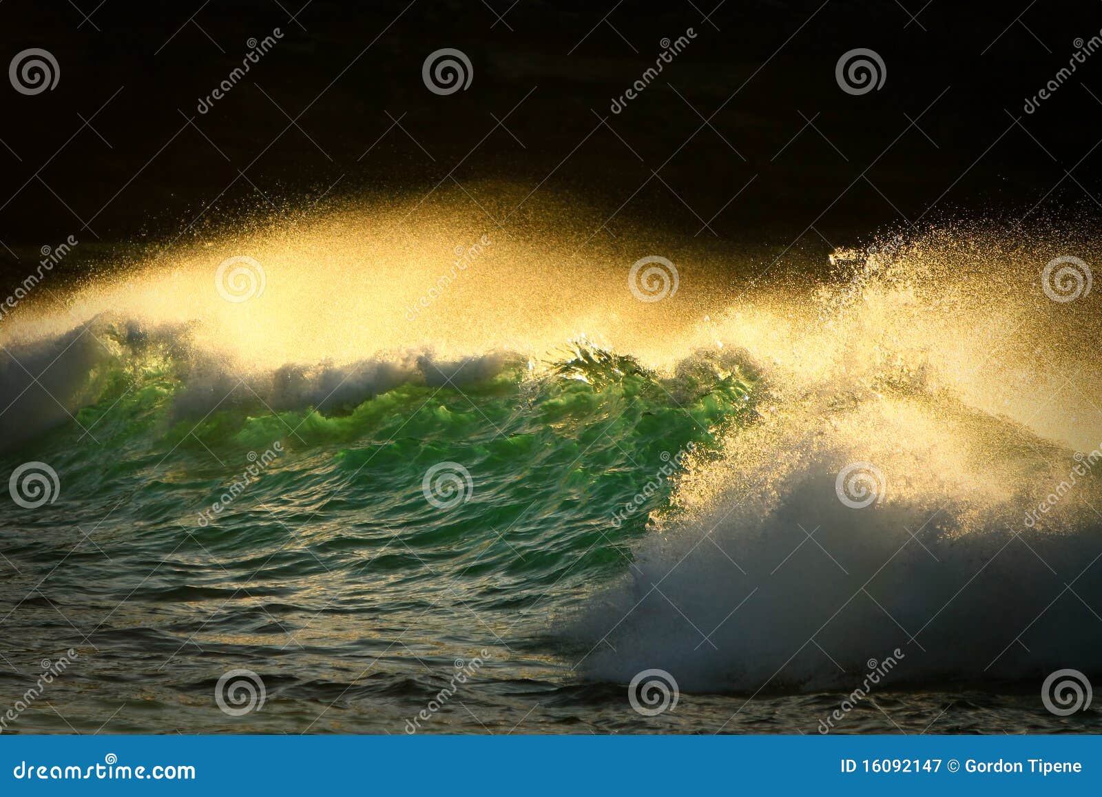 Ocean Surf Breaking in Early Morning. Stock Image - Image of swell ...