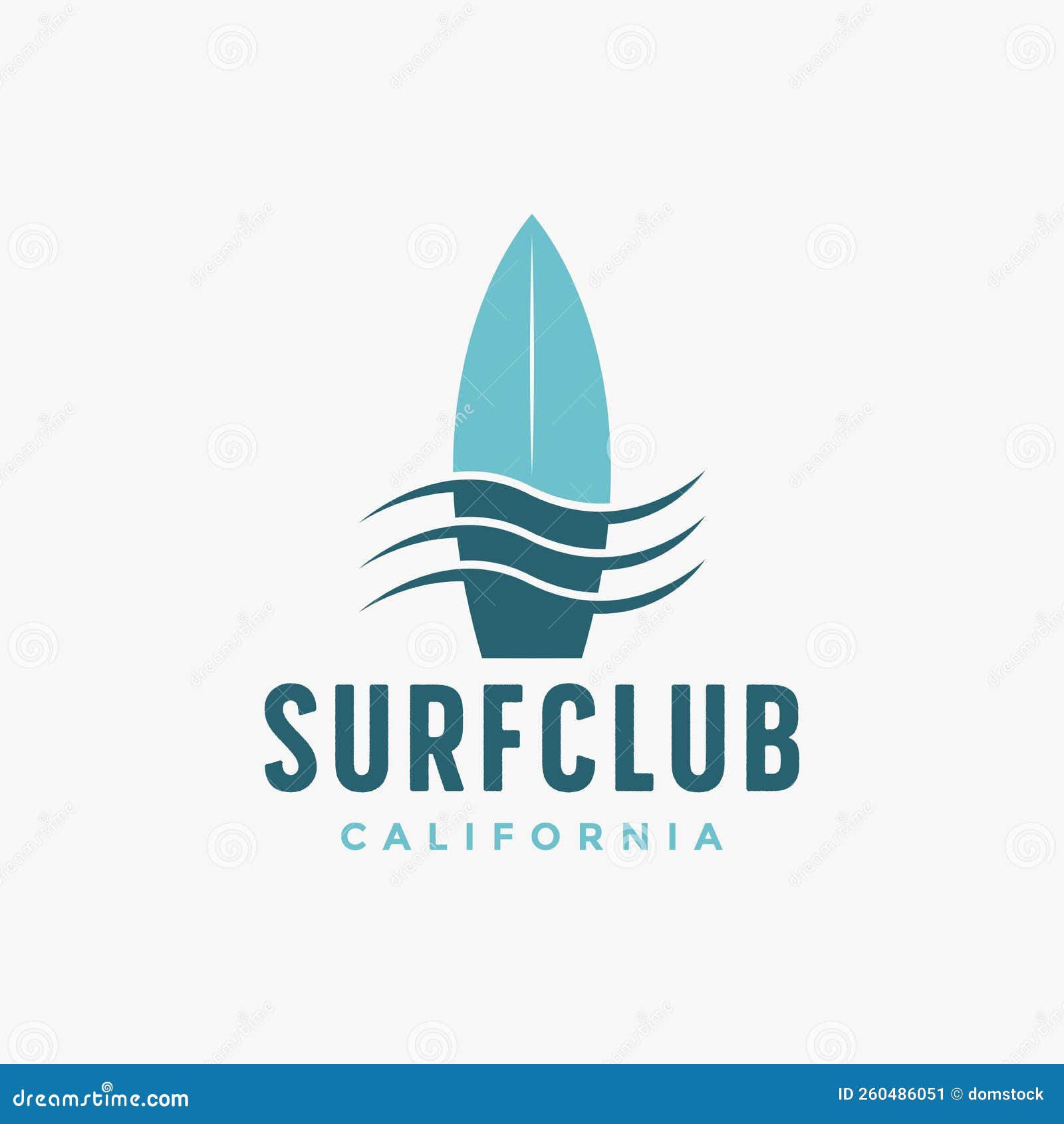 Ocean Surf Logo Vector Illustration Design, Abstract and Surfing Board ...