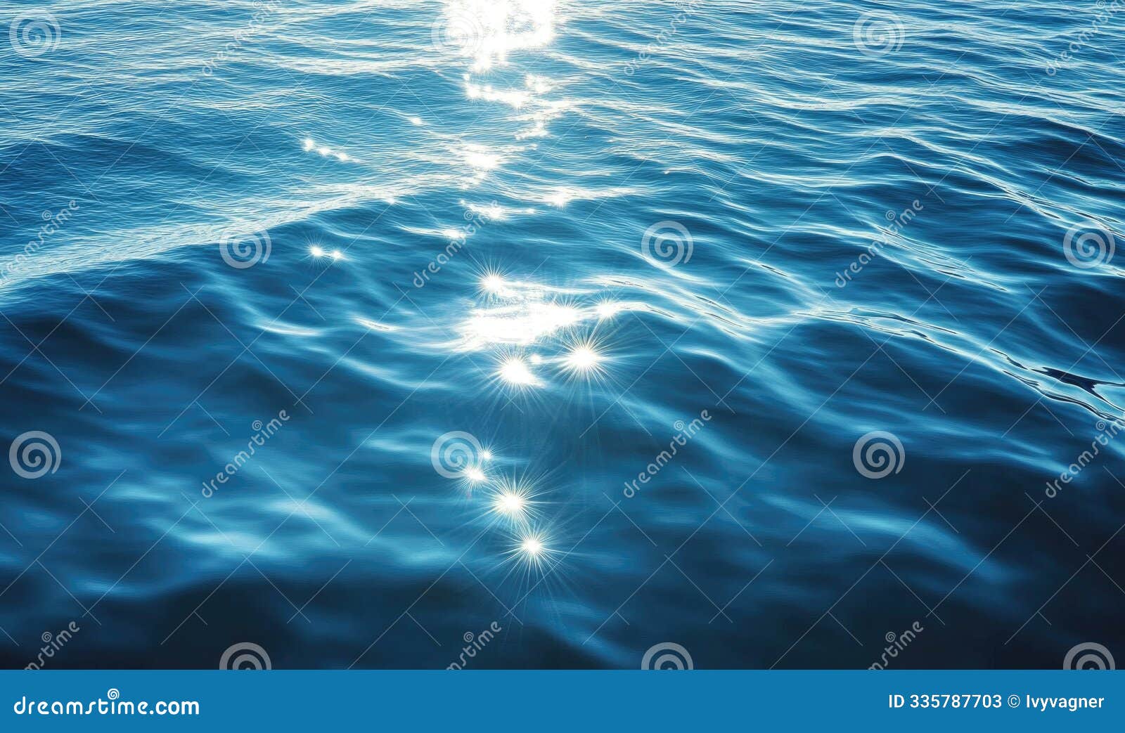 Ocean Surface with Gentle Waves, Sunlight Sparkling on the Water Stock ...