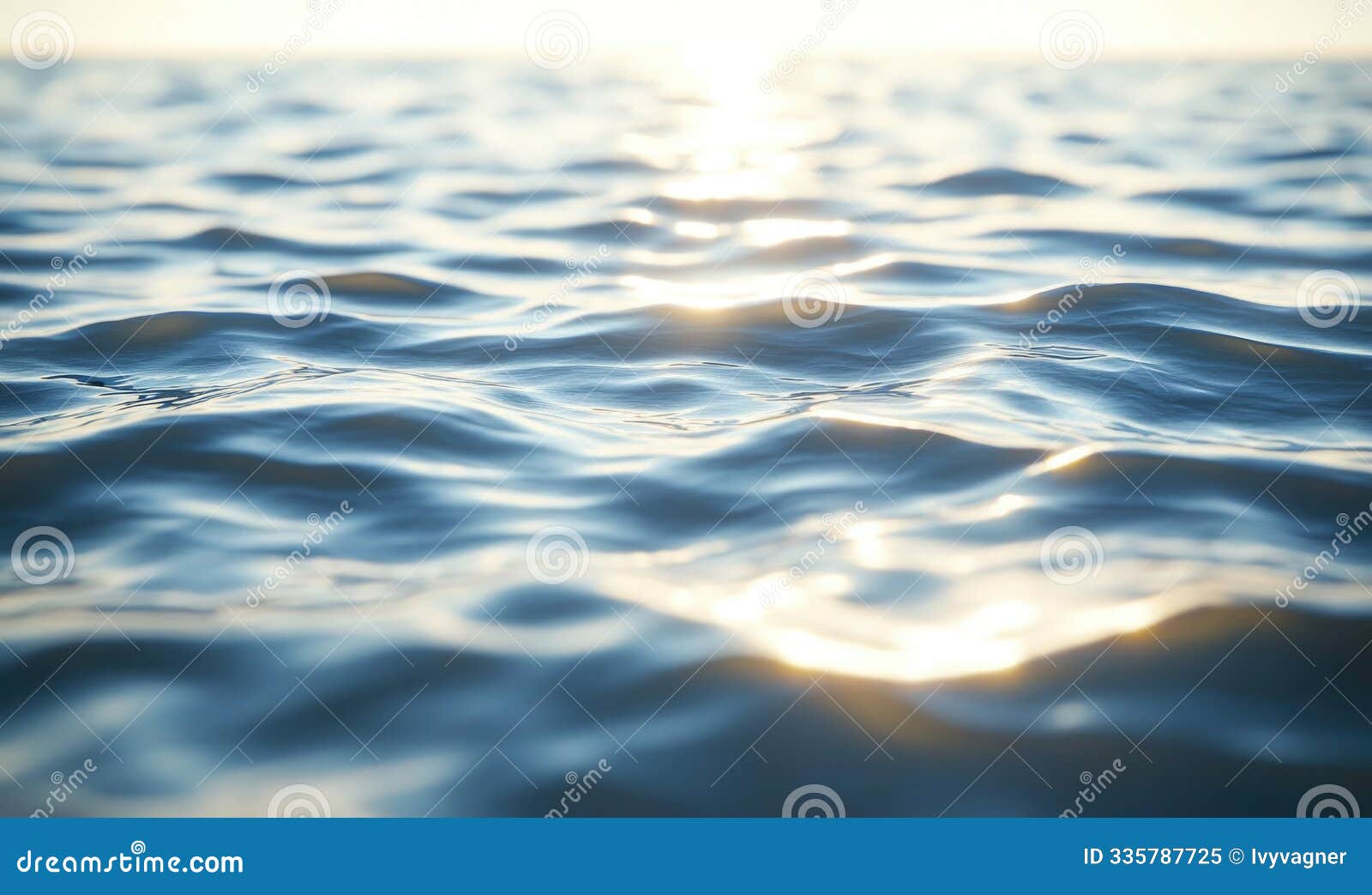 Ocean Surface with Gentle Waves, Sunlight Sparkling on the Water Stock ...