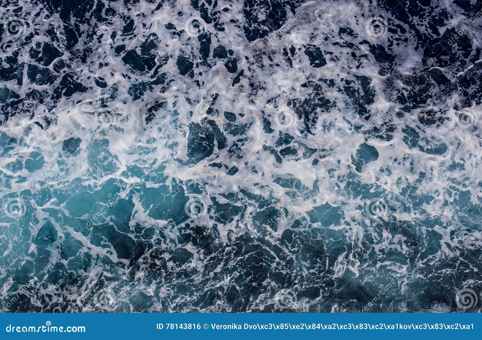 Ocean Surface with Waves and Foam Stock Photo - Image of view, pattern ...