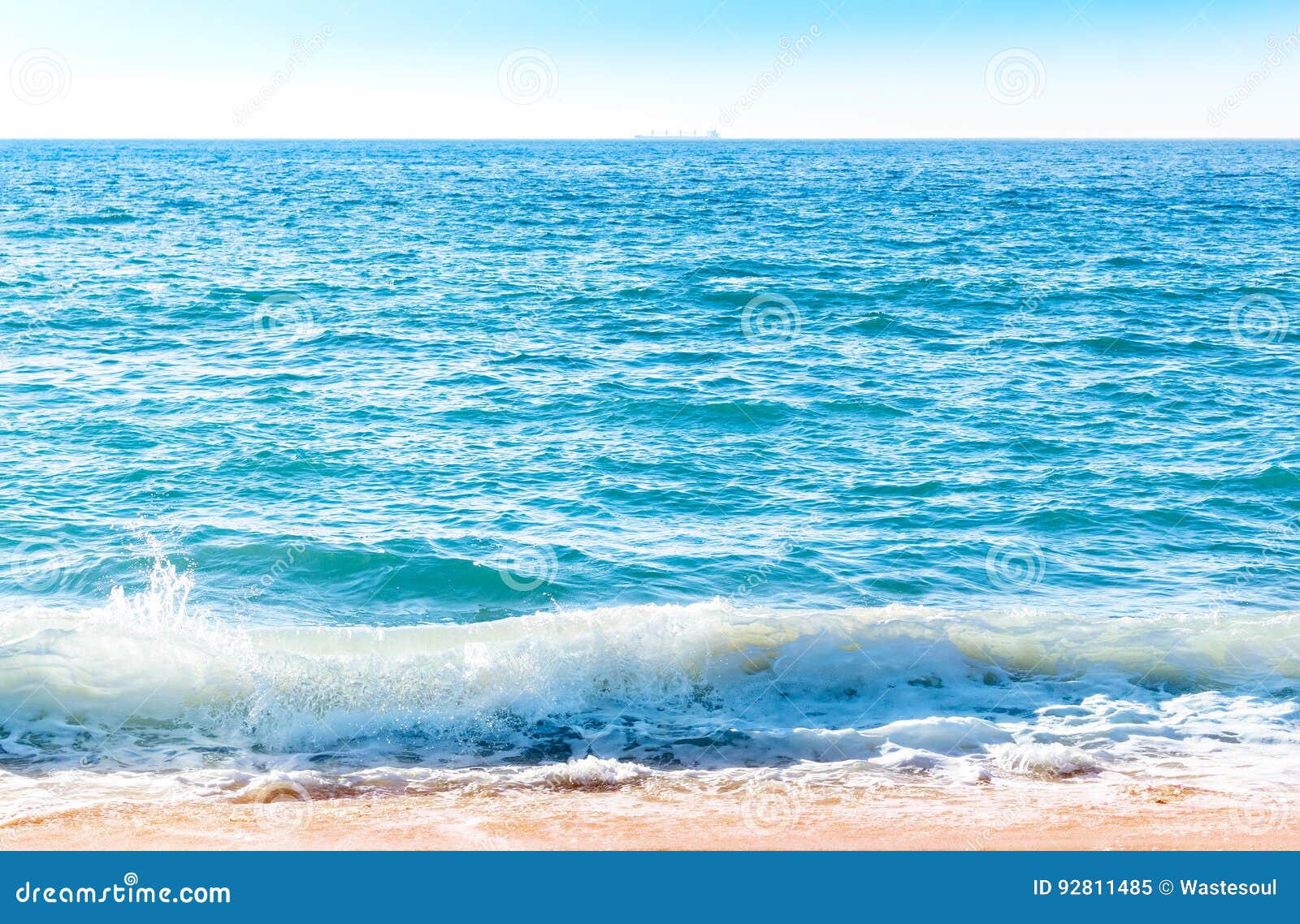 Ocean Surface with Waves Near the Beach Stock Image - Image of ...