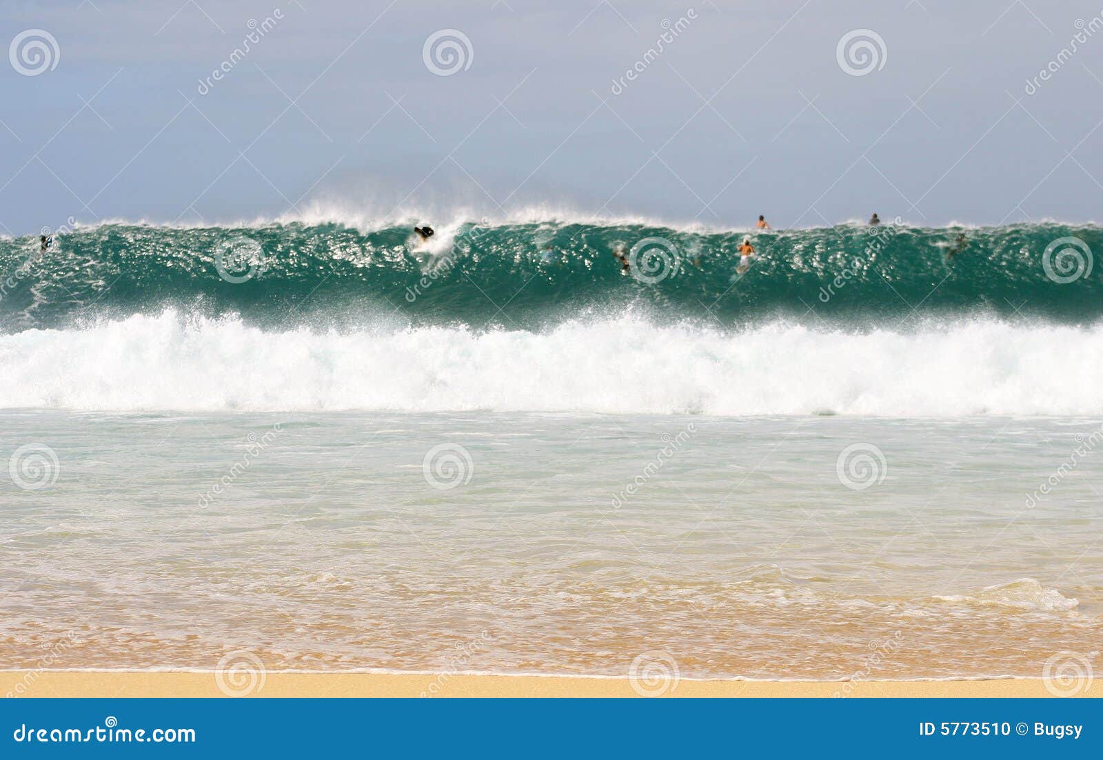 Ocean Surfers in Distance stock photo. Image of peaceful - 5773510