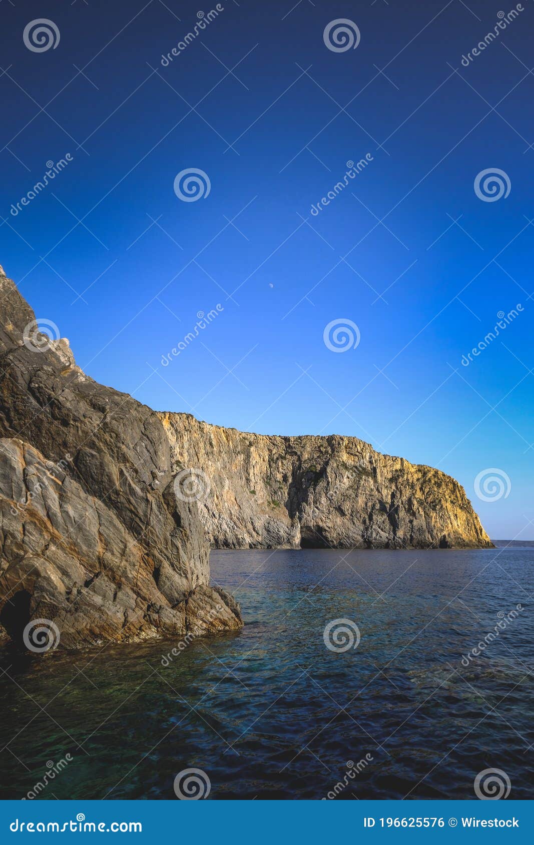 Ocean Surrounded by the Rocky Cliffs - Great for Wallpapers Stock Photo ...