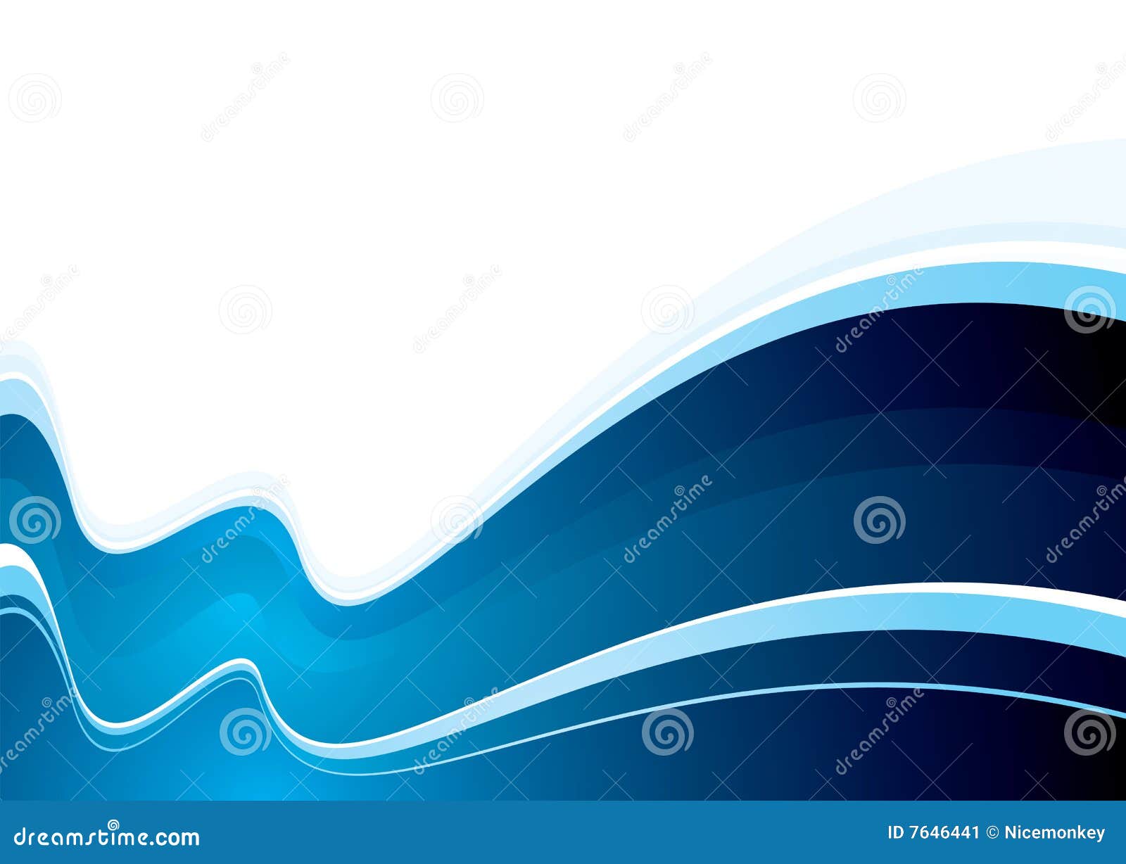 Ocean swell blue stock illustration. Illustration of waves - 7646441
