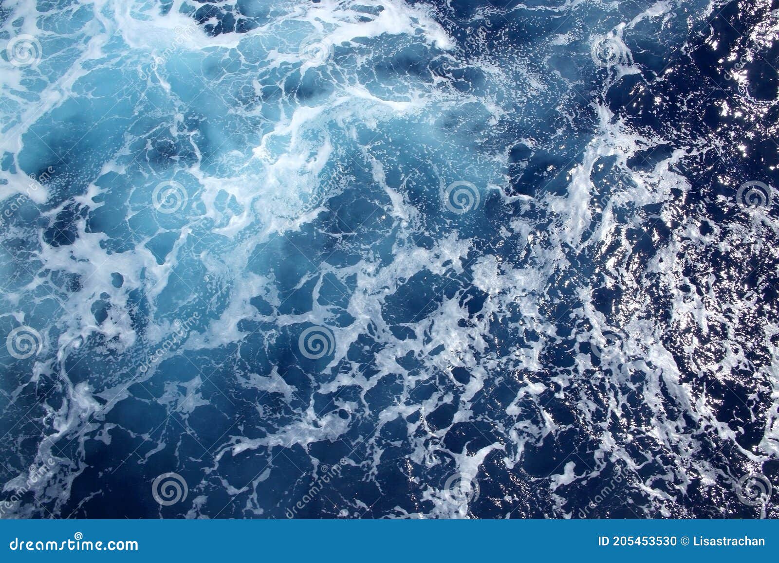 The Ocean with Swell & Ripples of Foam on the Top, Atlantic Stock Photo ...