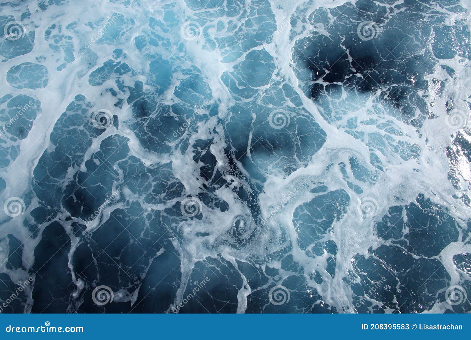 The Ocean with Swell & Ripples of Foam on the Top, Atlantic Stock Image ...