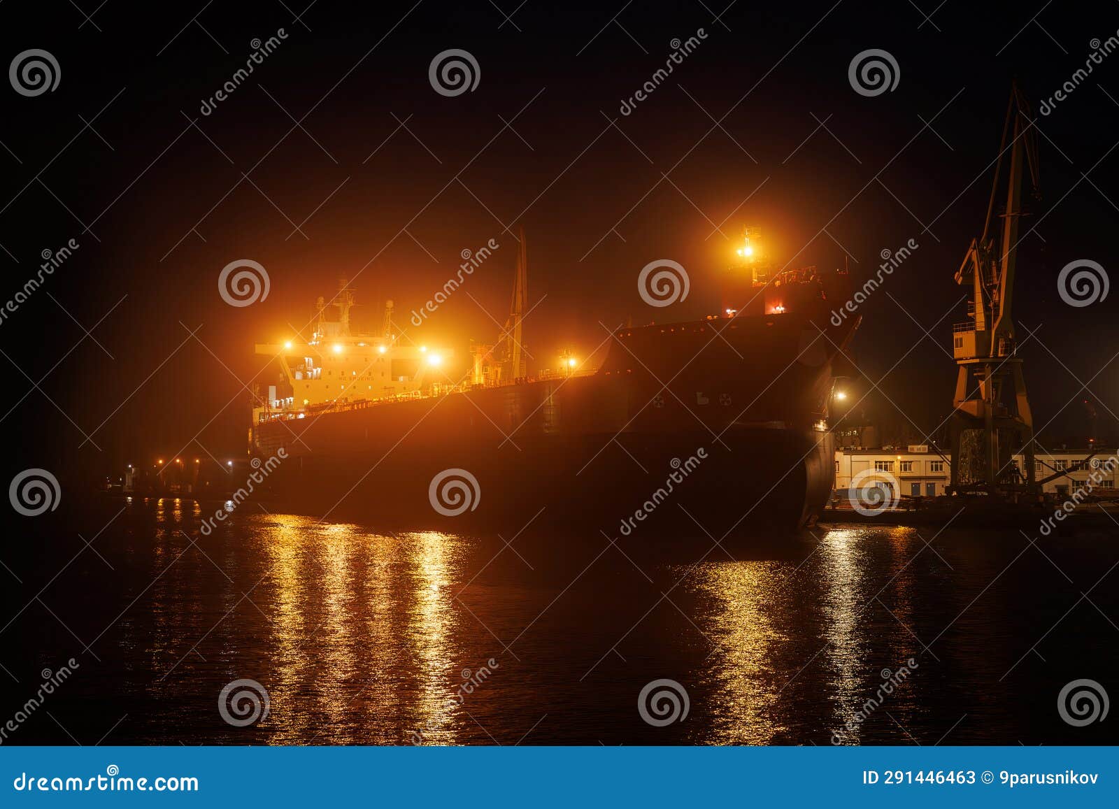 Ocean Tanker Loading at Dock Stock Image - Image of fuel ...