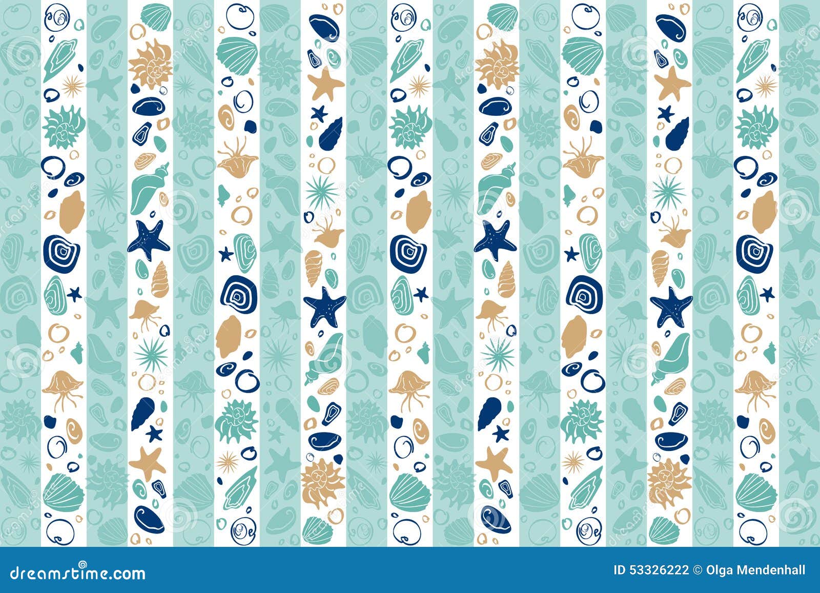 Ocean Theme Seamless Background Stock Vector - Illustration of fish ...