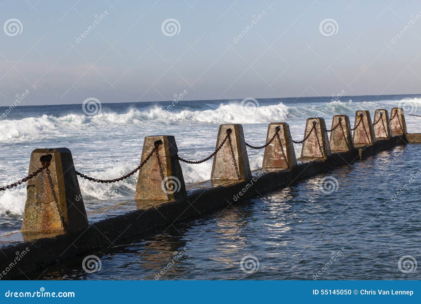 Ocean Tidal Pool Chains stock photo. Image of blue, tidal - 55145050