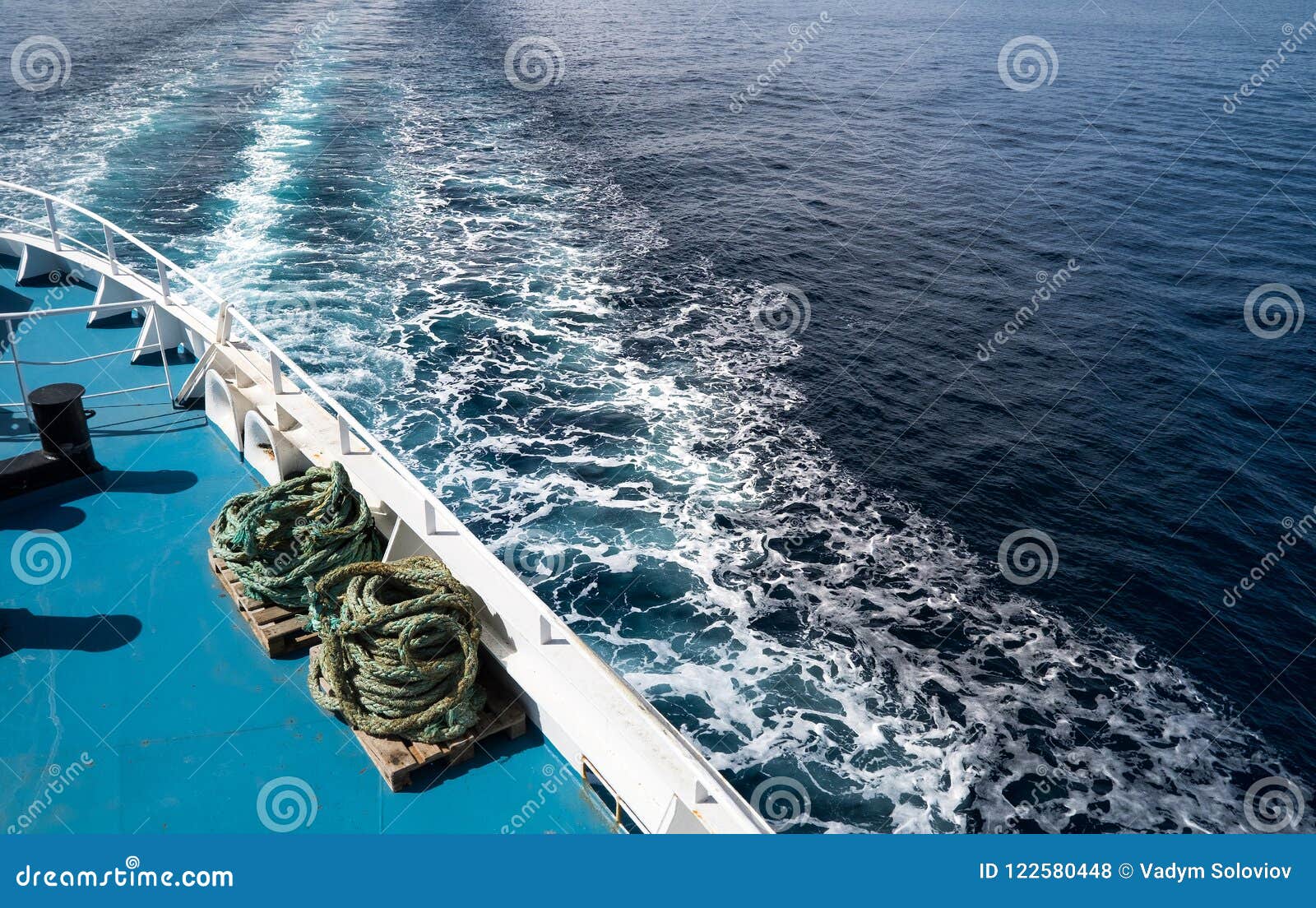 Ocean Trail Waves of Cruise Ship . Stock Photo - Image of ship, path ...