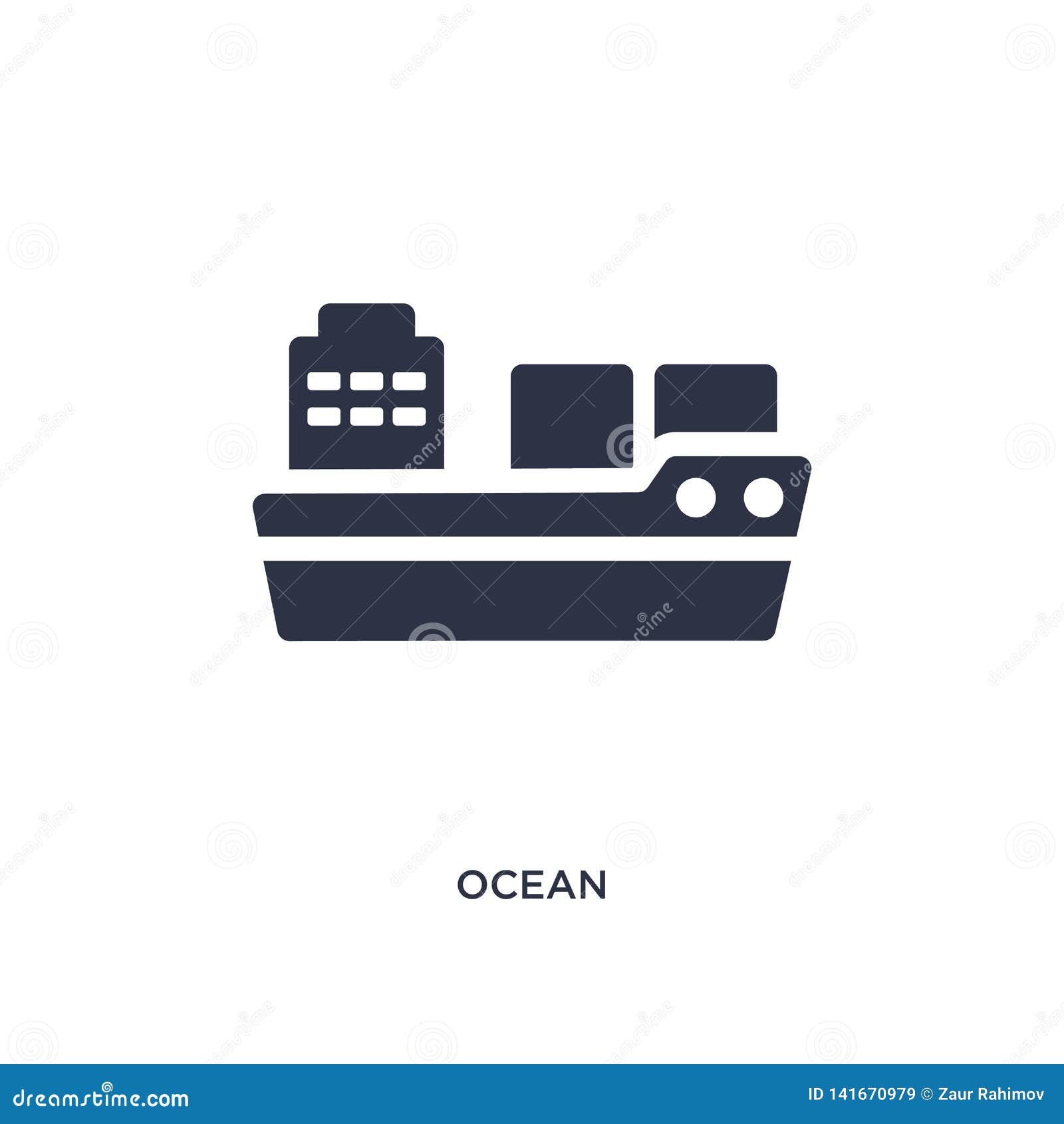 Ocean Transportation Icon on White Background. Simple Element ...