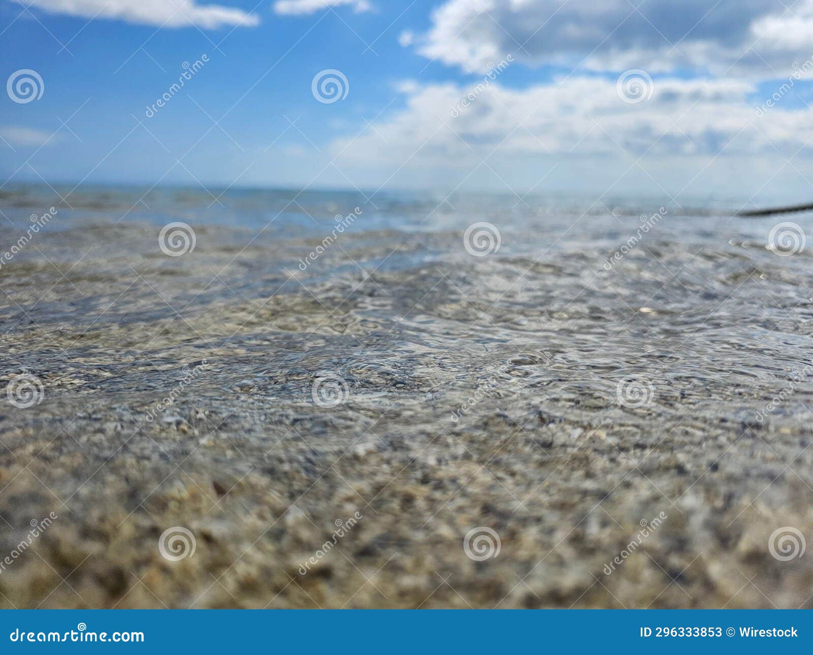 The Ocean is Very Shallow but Not Clear from the Surface Stock Image ...