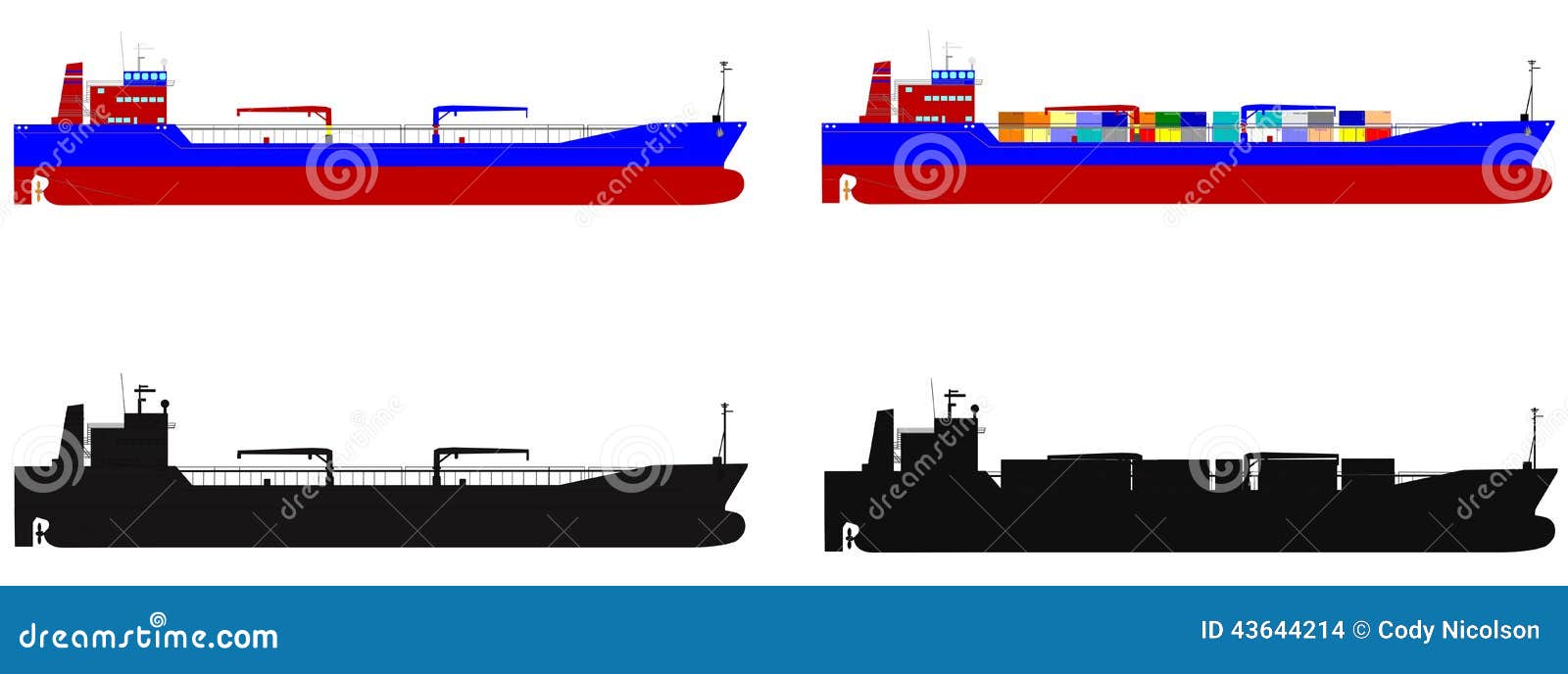 Ocean vessels stock illustration. Illustration of styles - 43644214
