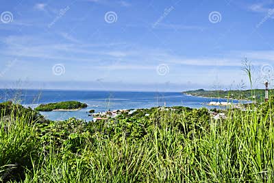 Ocean View stock photo. Image of beach, blue, grass, green - 21190050