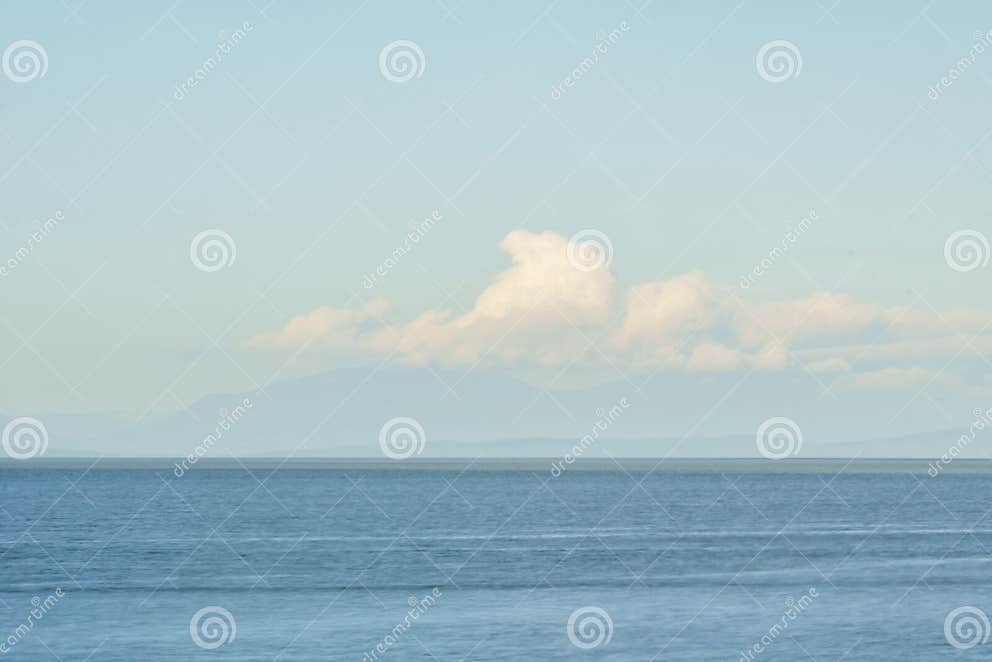 Ocean View with Blue Sky and White Clouds Stock Image - Image of cloud ...