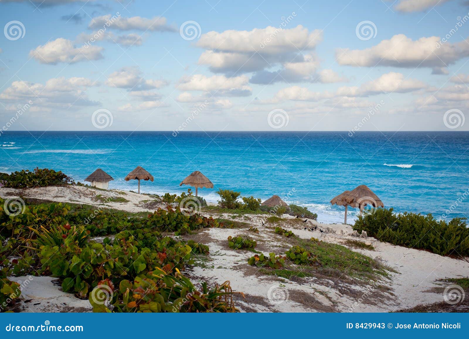 Ocean view, Cancun stock image. Image of dock, view, clouds - 8429943