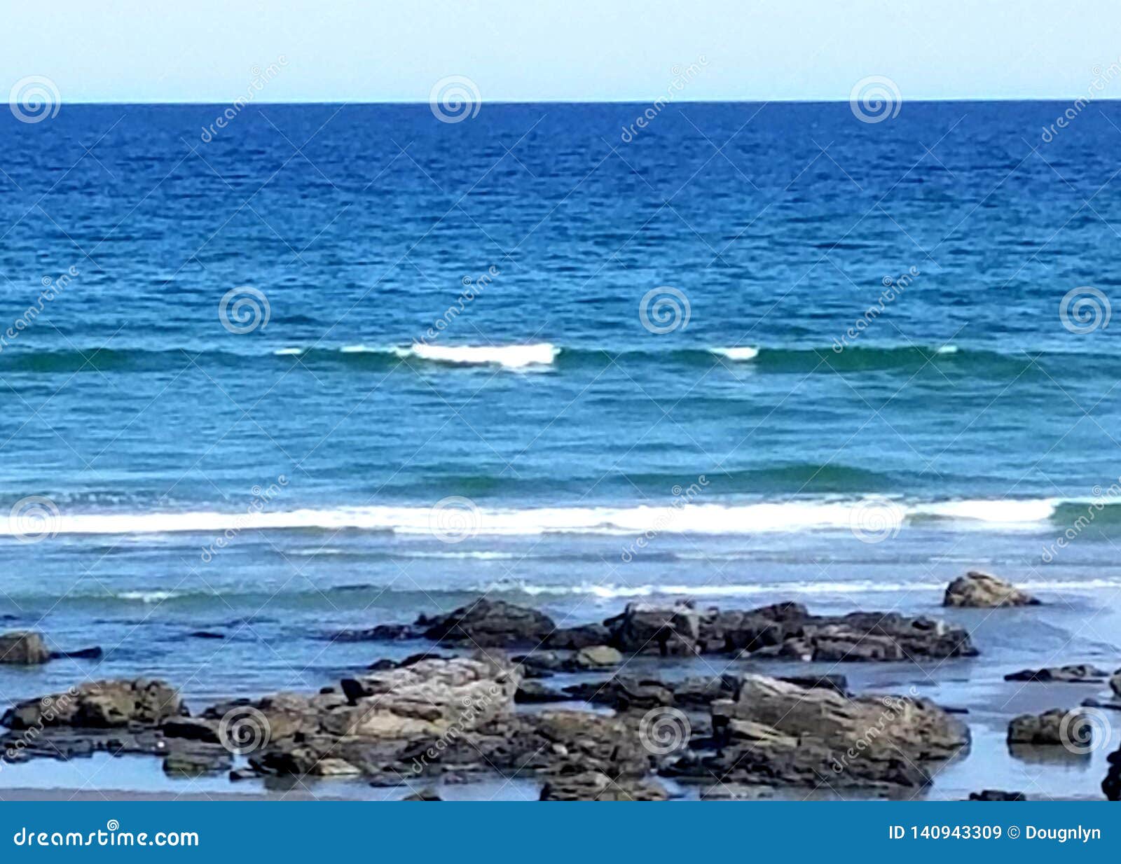 Ocean View stock image. Image of waves, ocean, bluesky - 140943309
