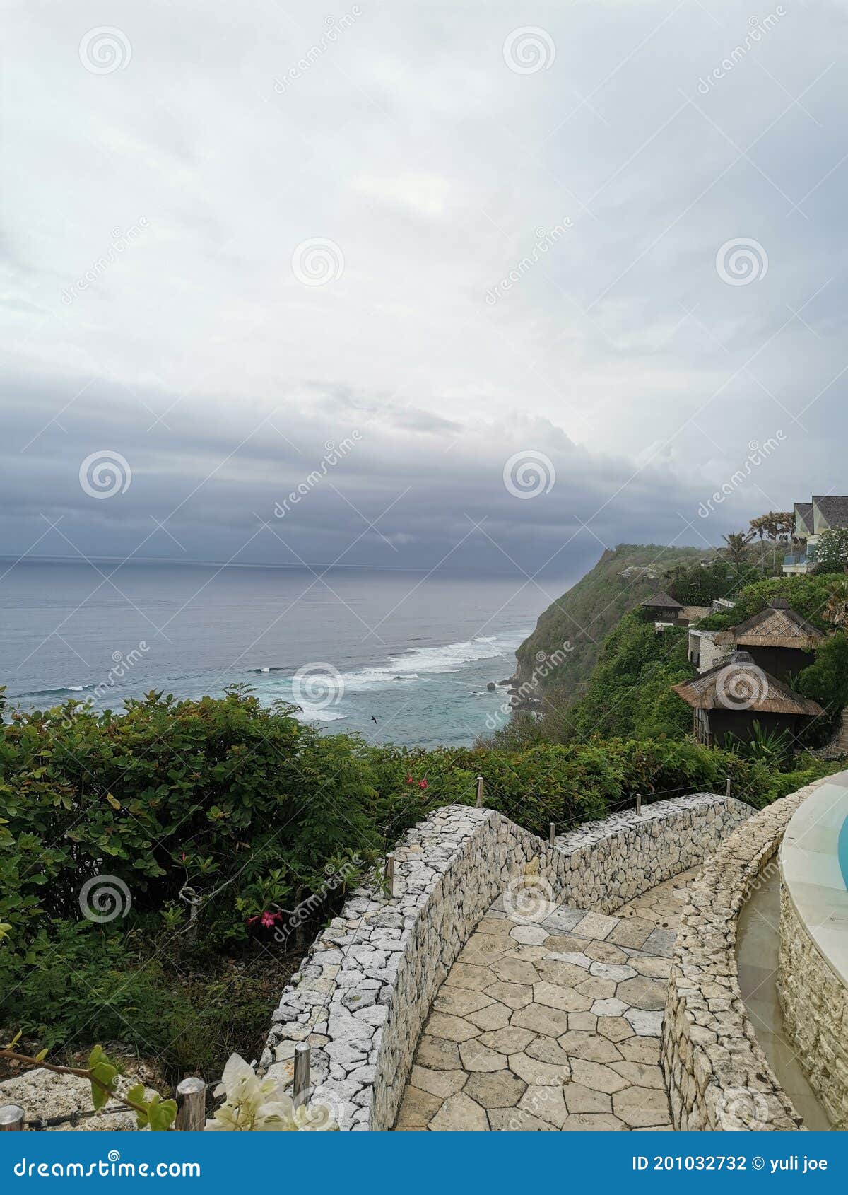 Ocean view from the cliff stock photo. Image of tourism - 201032732