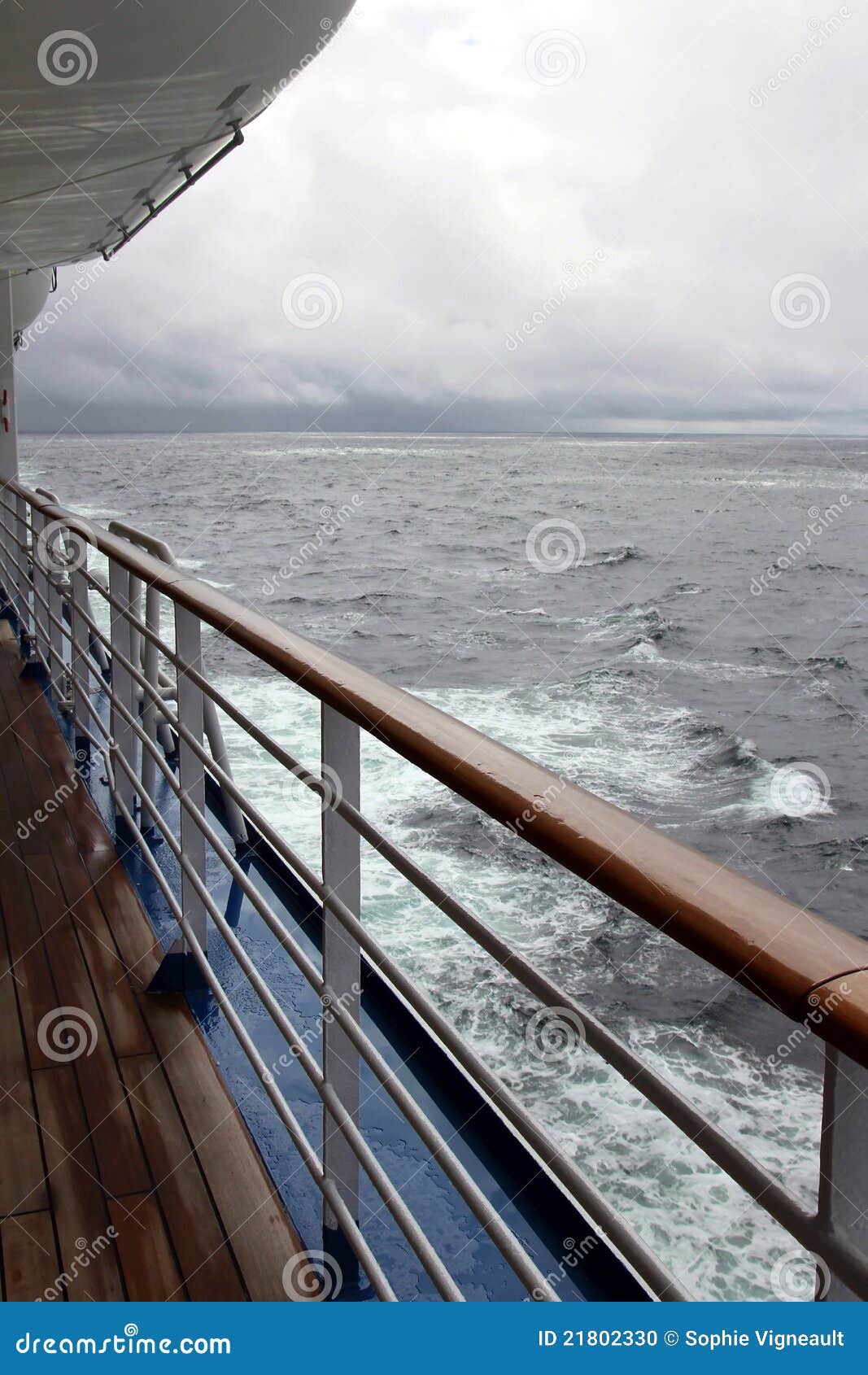 Ocean View from a Cruise Ship Stock Photo - Image of cruise, clouds ...