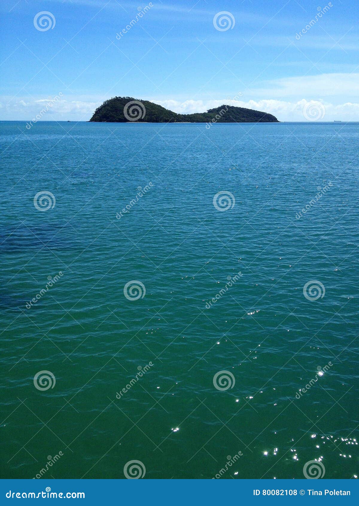 Ocean view and island stock photo. Image of leaf, macro - 80082108