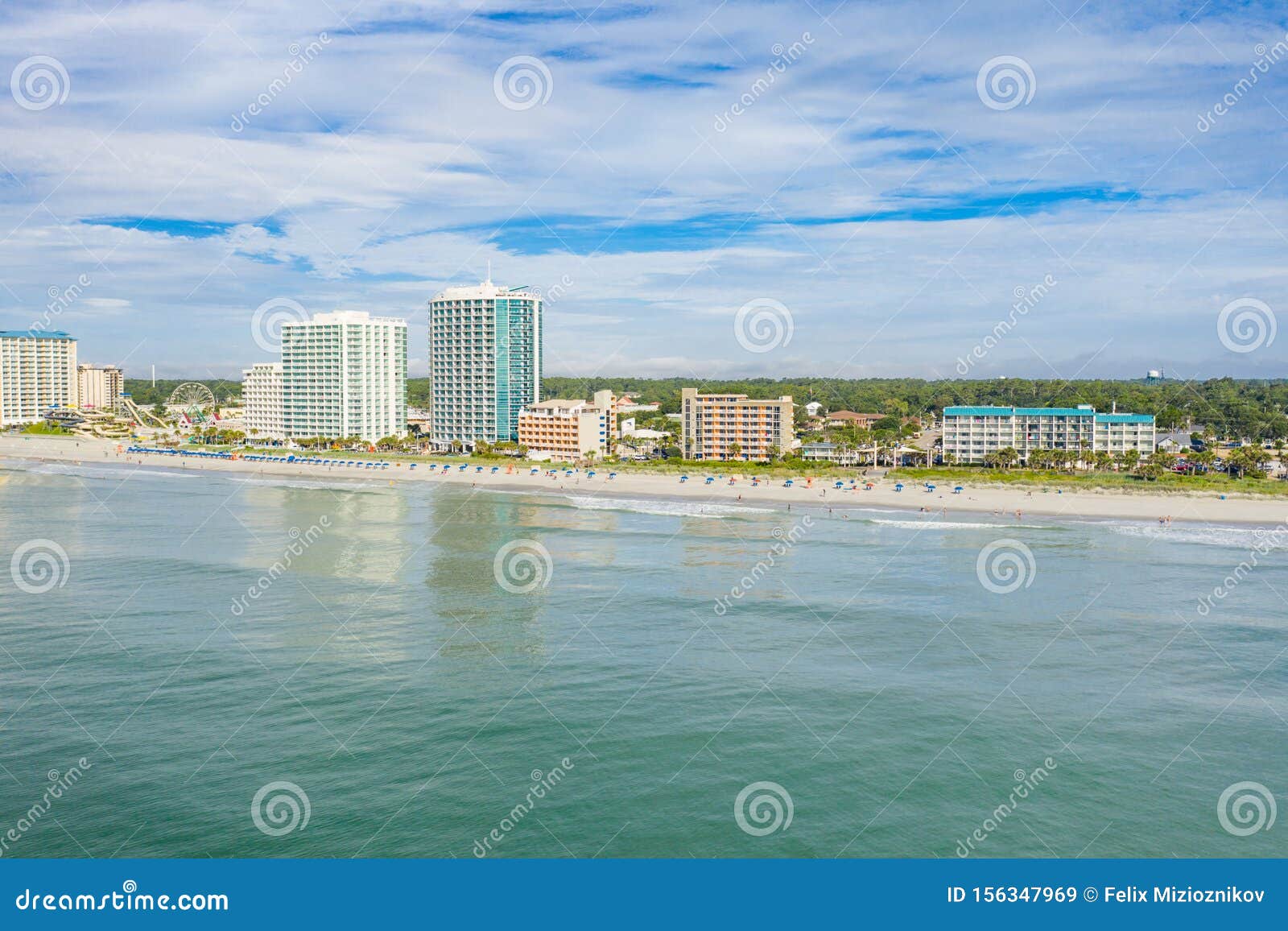 Ocean View of Myrtle Beach SC Stock Image - Image of carolina, myrtle ...