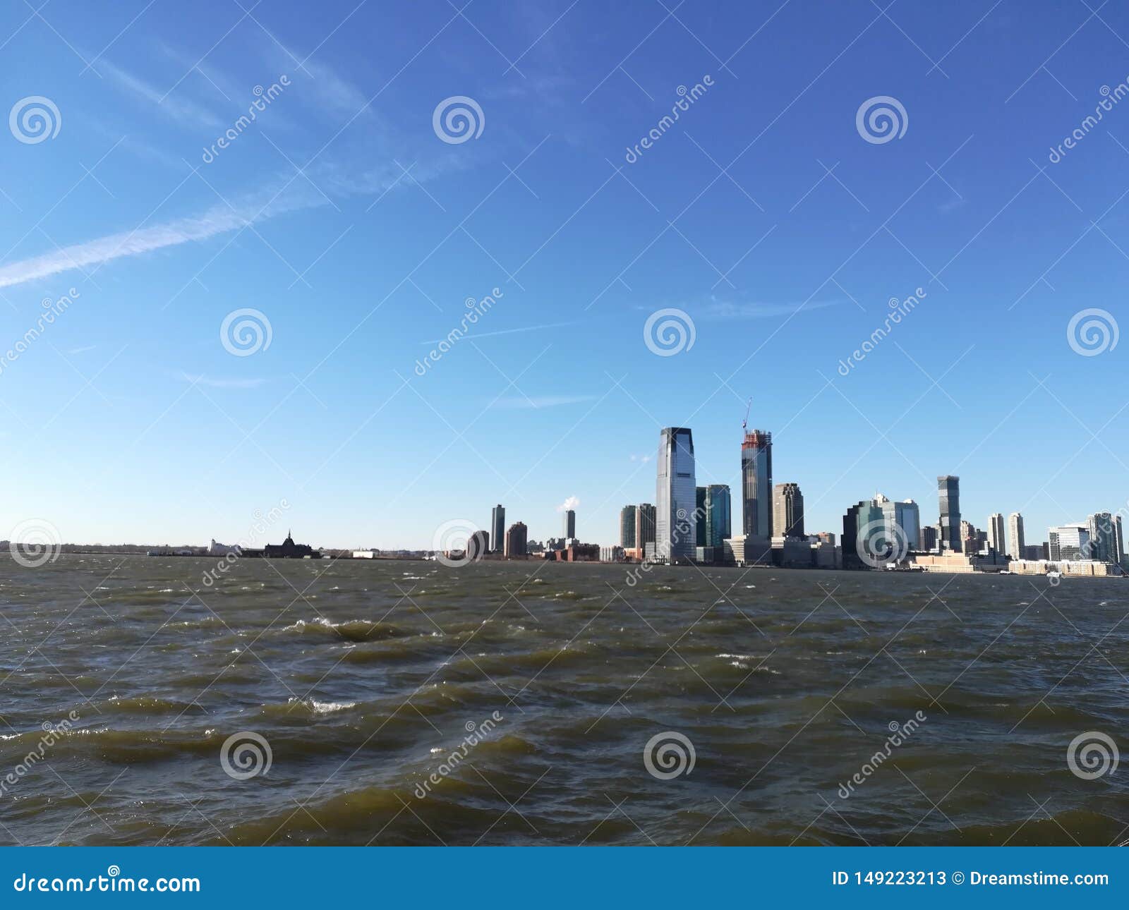 Ocean view from new york stock image. Image of sunny - 149223213