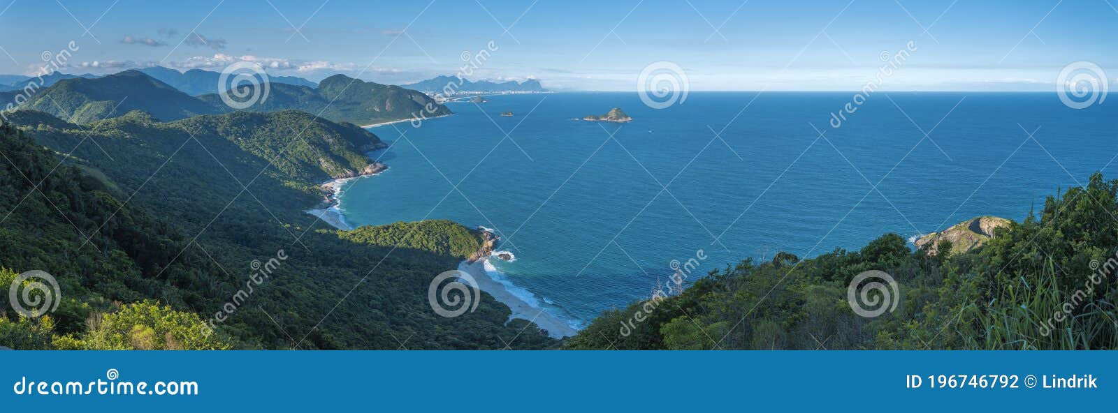 Ocean View Over the Mountains Brazil Stock Photo - Image of carioca ...
