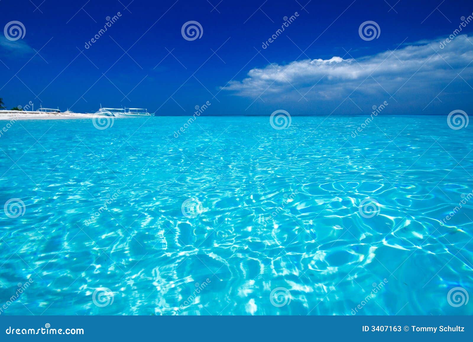 Ocean View of Paradise Island Stock Image - Image of beach, islands ...