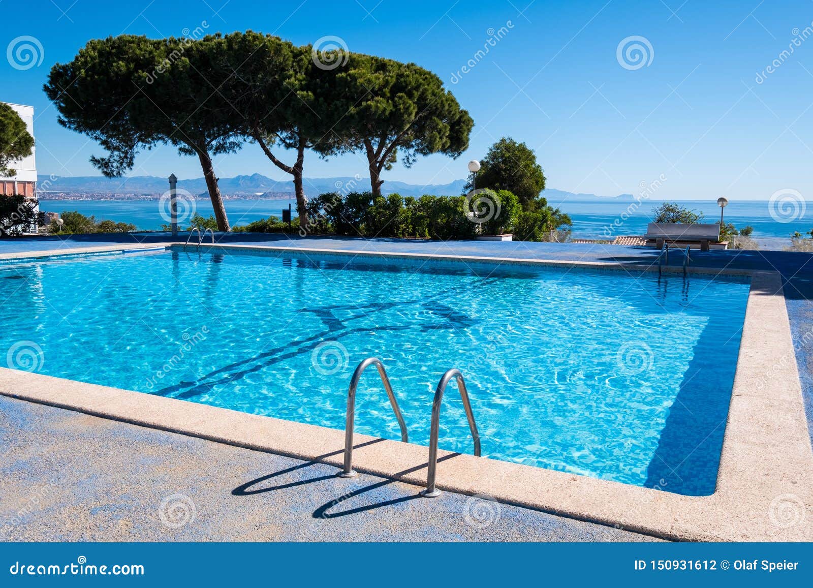 Ocean view pool stock photo. Image of summertime, sunshine - 150931612