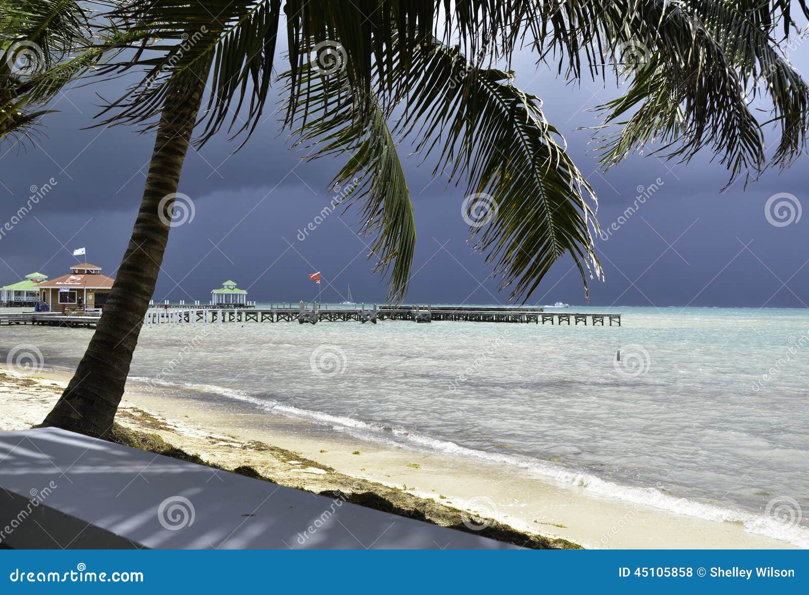 Ocean View in San Pedro, Belize Stock Photo - Image of caribbean, dream ...