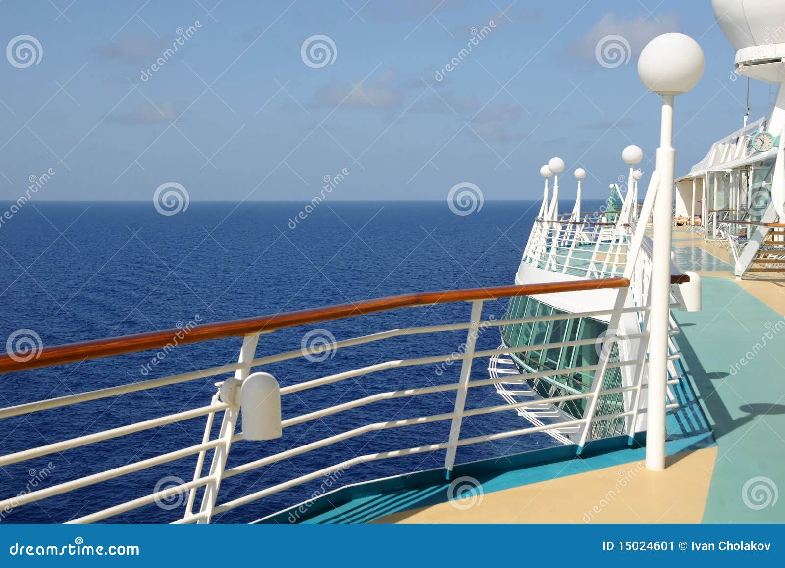 Ocean view from ship stock image. Image of ship, horizon - 15024601