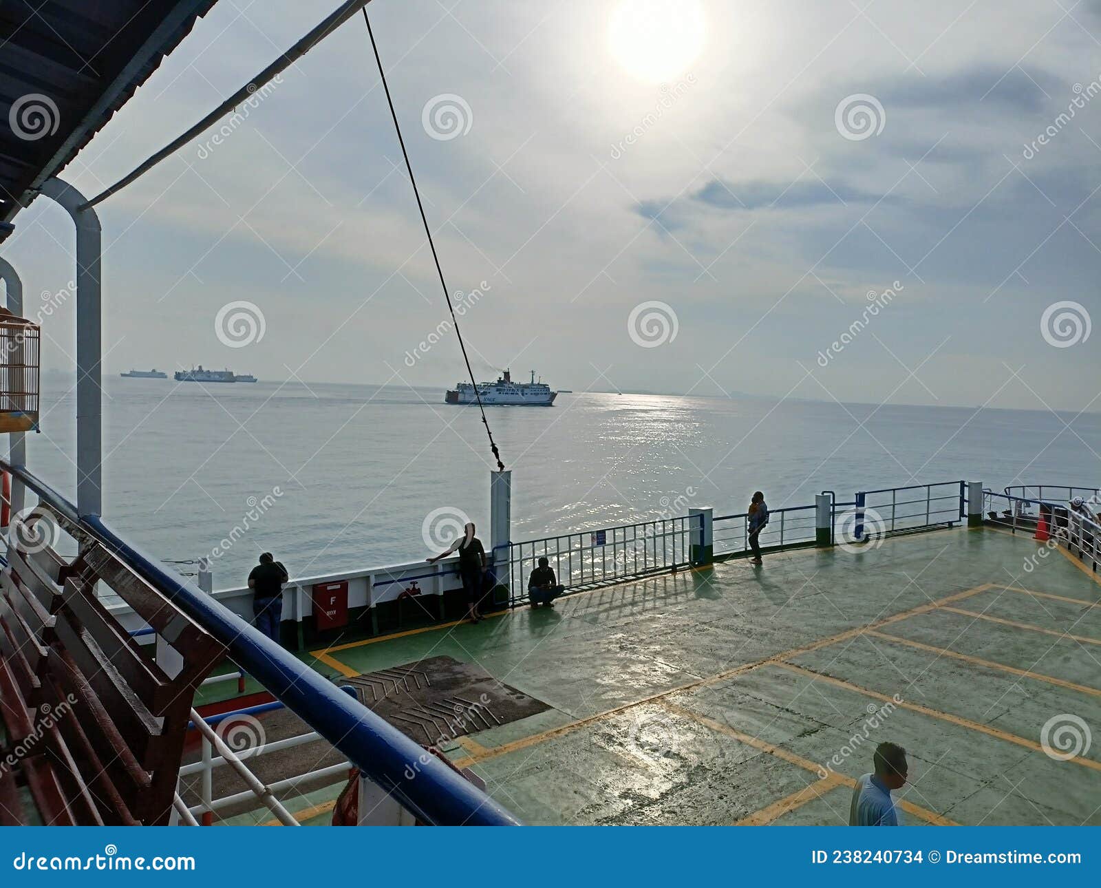 Ocean view at ship editorial stock image. Image of ocean - 238240734