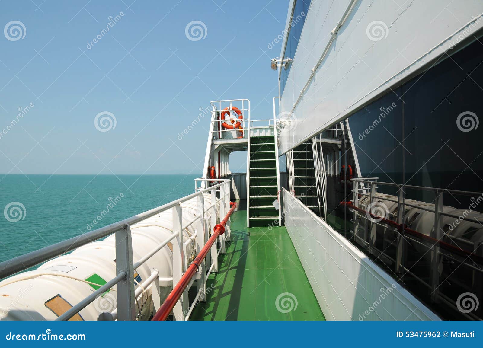 Ocean view from ship stock photo. Image of left, liner - 53475962