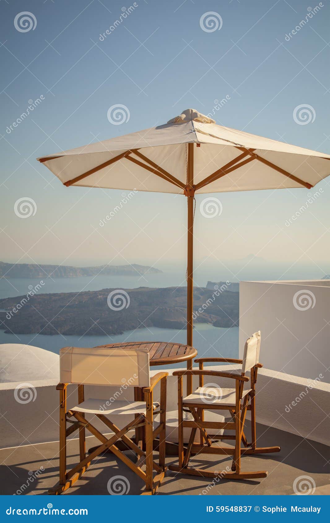 Ocean view terrace stock image. Image of cyclades, island - 59548837