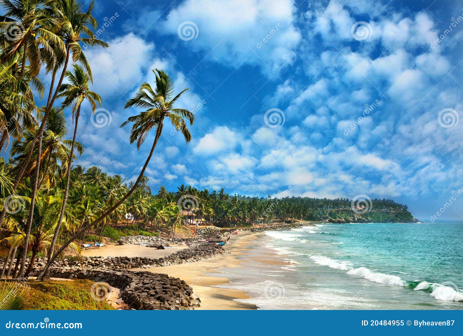 Ocean View in Varkala Kerala India Stock Image - Image of environment ...
