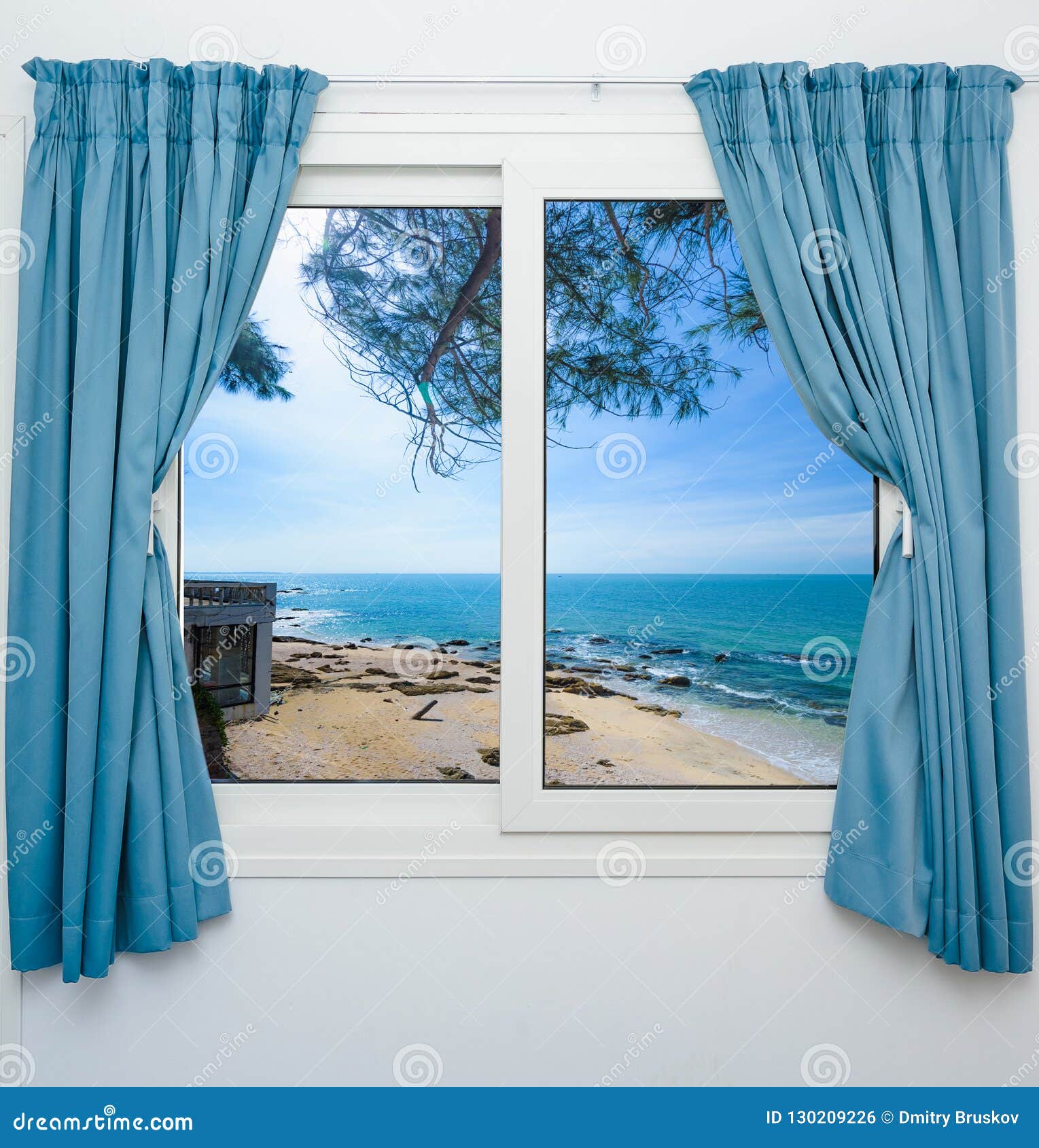 Ocean view window stock photo. Image of sunny, shadow - 130209226