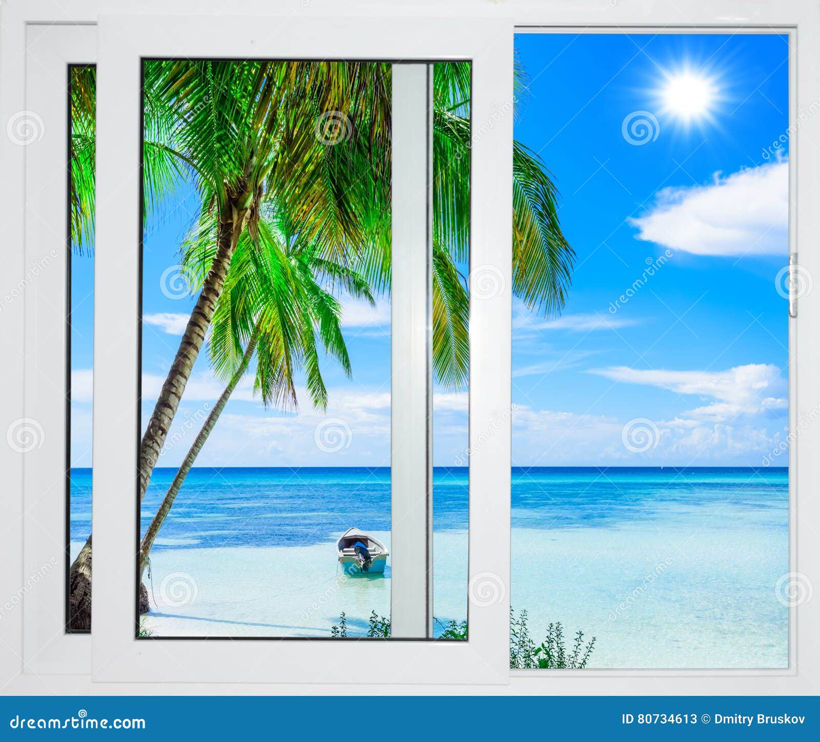 Ocean view window stock image. Image of cyan, nature - 80734613
