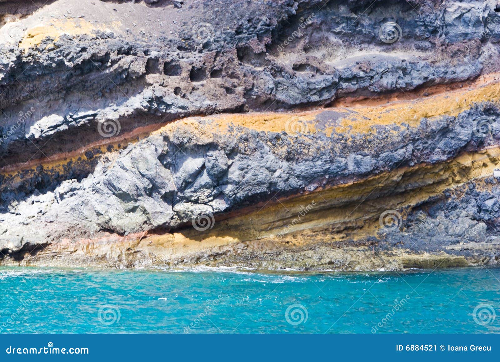 Ocean volcanic cliff stock image. Image of rising, eroded - 6884521