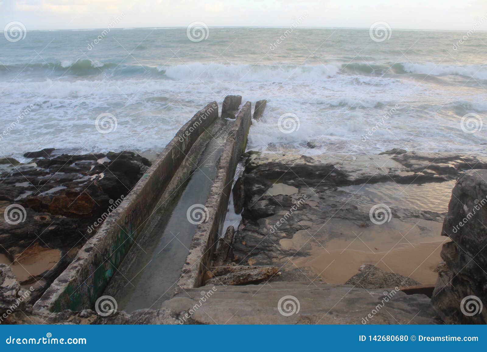 Ocean walkway stock photo. Image of ocean, water, walkway - 142680680
