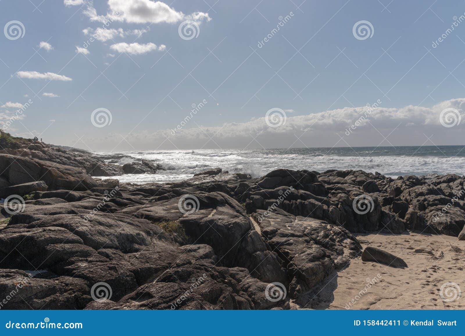 The Ocean on a Warm Summers Day Stock Image - Image of natrual, sand ...