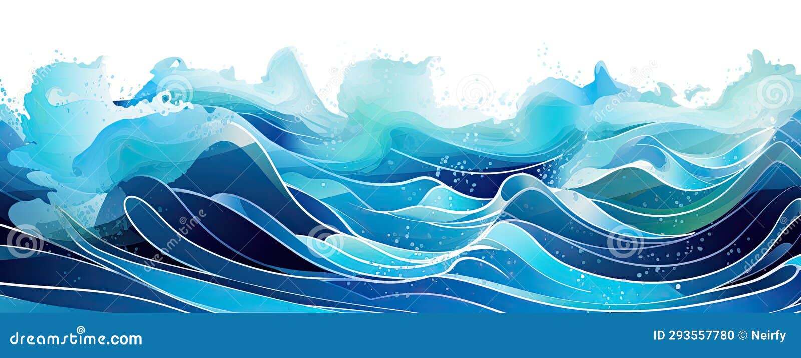Ocean water illustration stock illustration. Illustration of backdrop ...