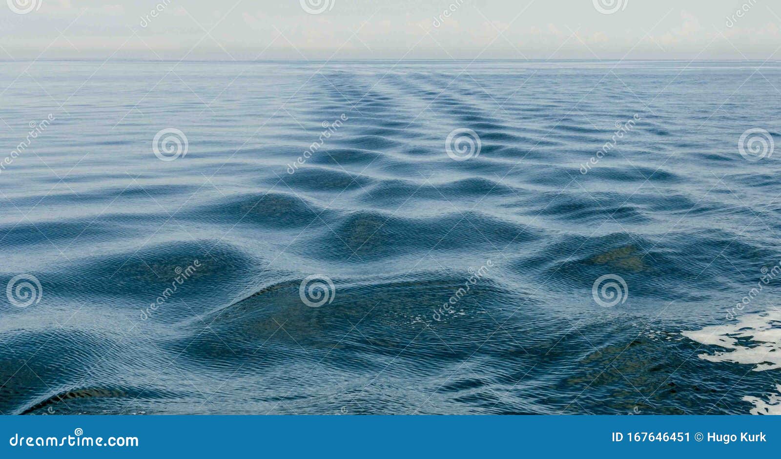 Ocean Water or Lake with Ripples in the Water and Horizon Stock Image ...