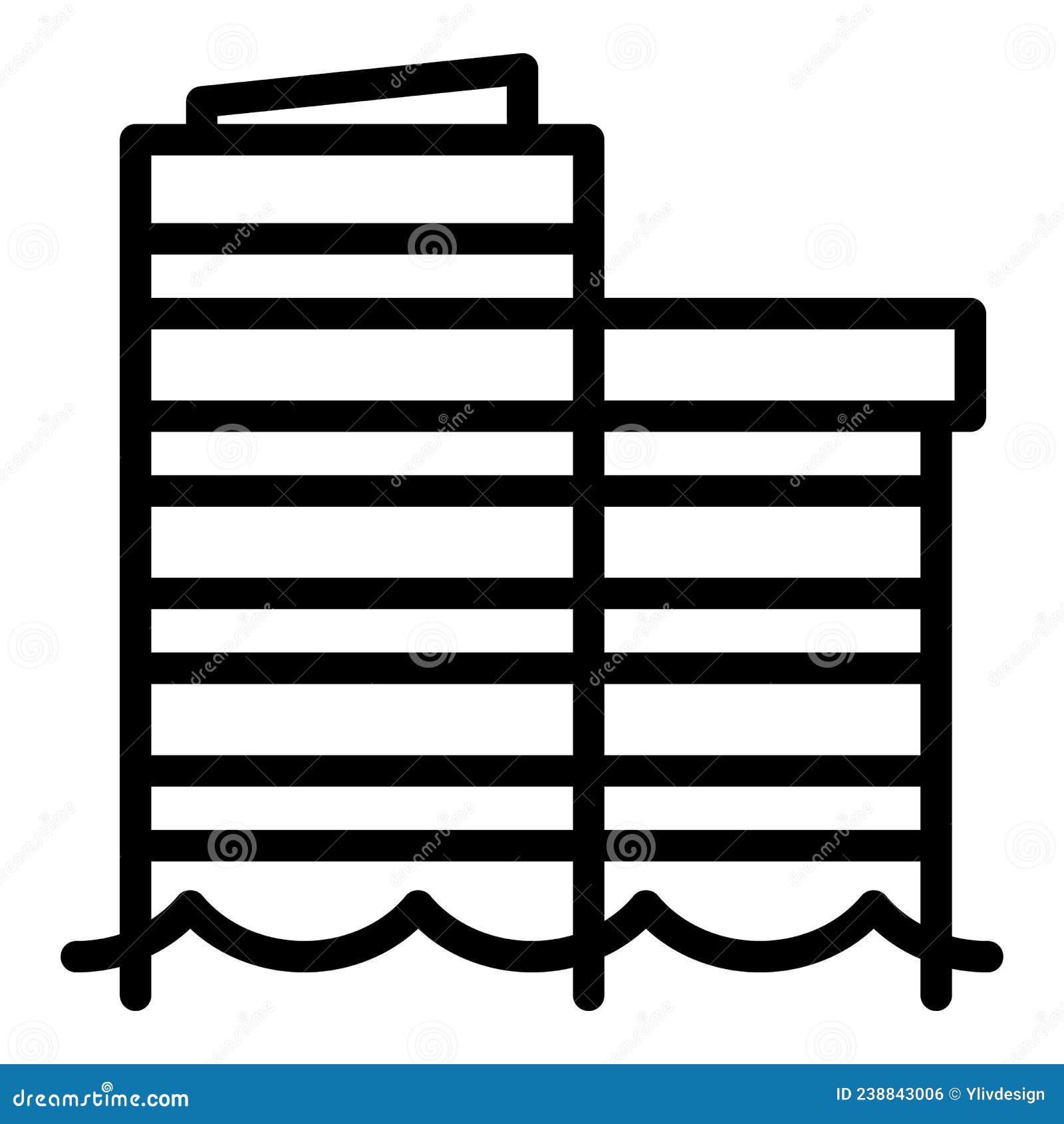 Ocean Water Level Icon Outline Vector. Sea Climate Stock Illustration ...
