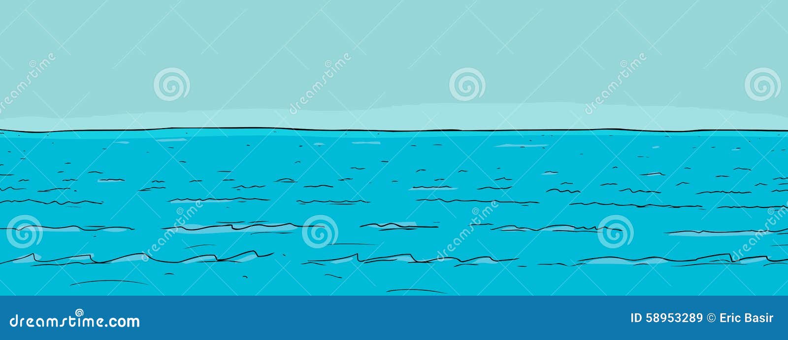 Ocean Water Surface stock illustration. Illustration of blue - 58953289