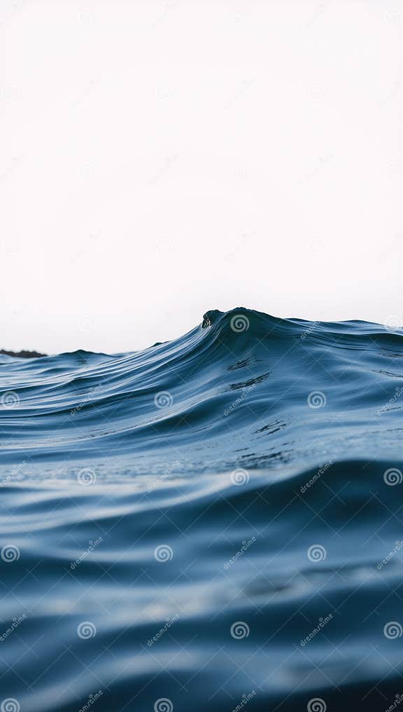 Ocean Water with Surface Wave Isolation on Transparent Backdrop Stock ...