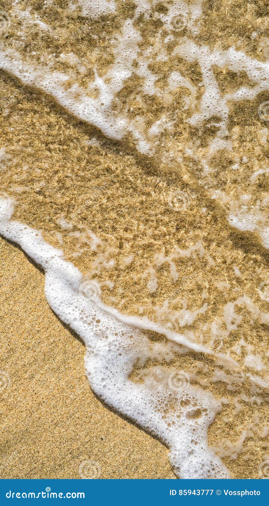 Ocean Water Washing Over Beach Sand Stock Image - Image of water ...