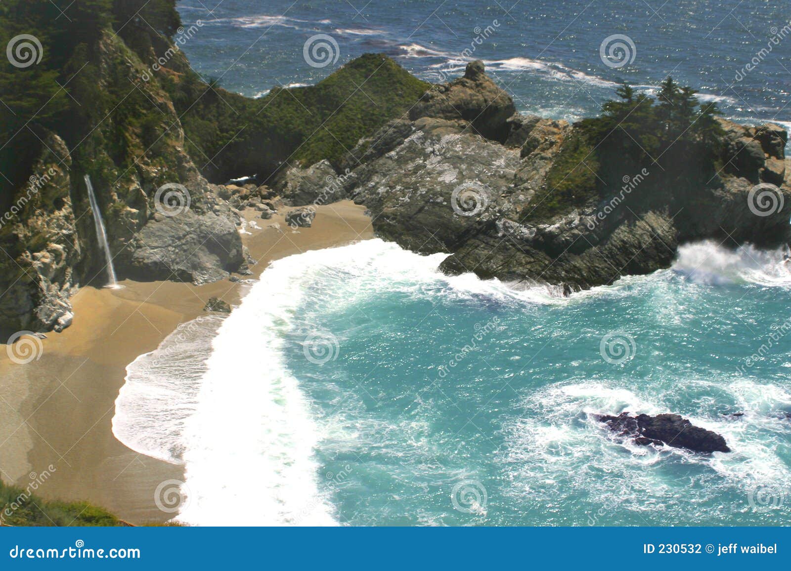 Ocean waterfall stock photo. Image of water, salt, vista - 230532